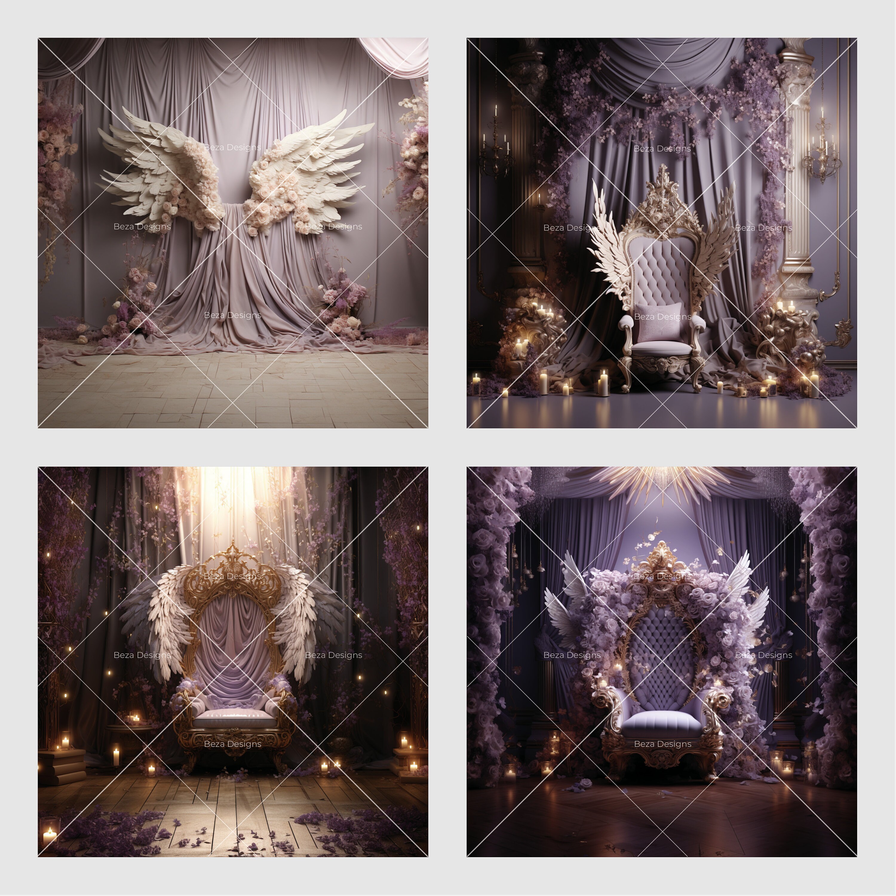 20 X Digital Backdrops Angel Wings Digital Backgrounds - Etsy