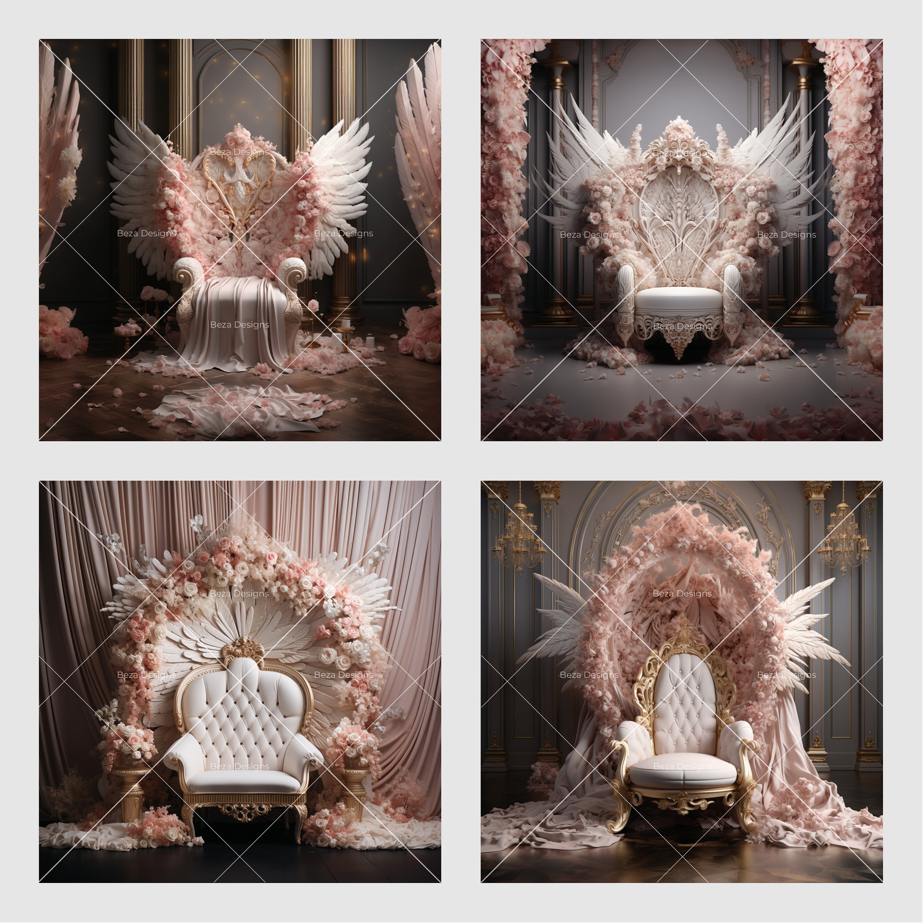 22 X Digital Backdrops, Angel Wings Digital Backgrounds, Maternity ...
