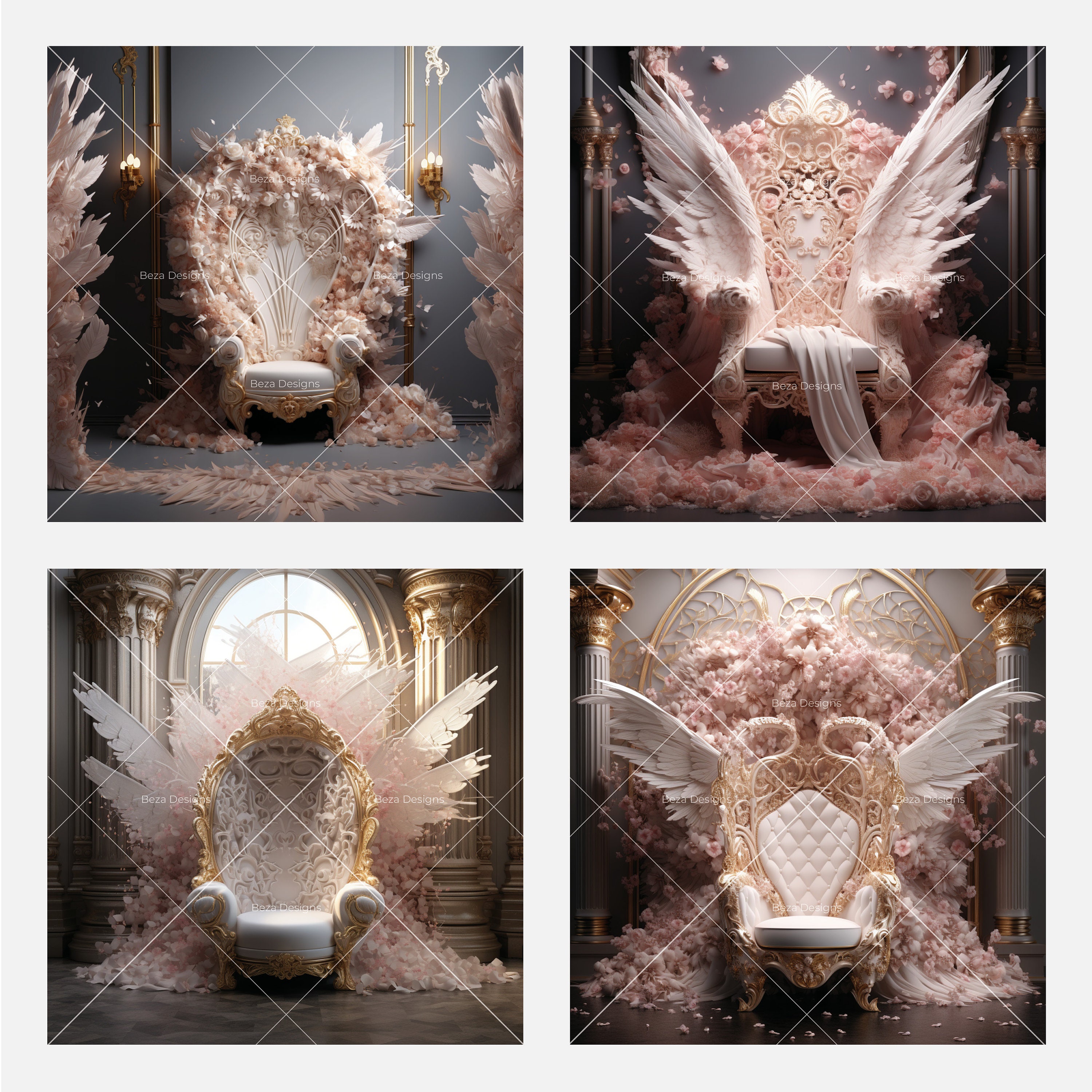 22 X Digital Backdrops, Angel Wings Digital Backgrounds, Maternity ...