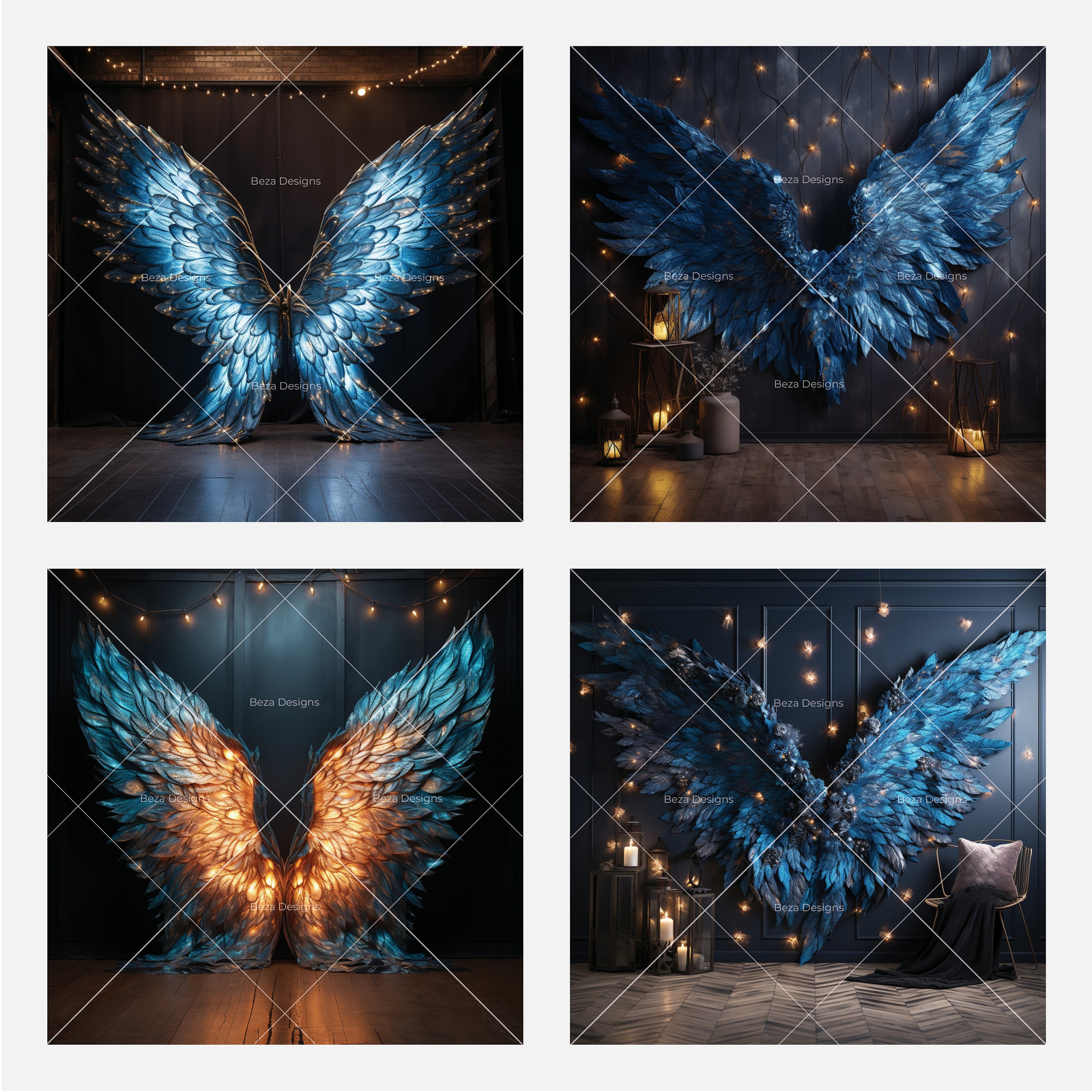 22 X Digital Backdrops, Angel Wings Digital Backgrounds, Maternity ...