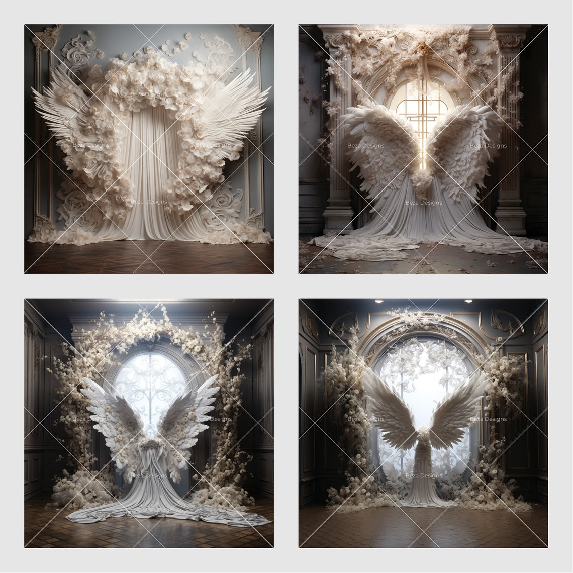 22 X Digital Backdrops, Angel Wings Digital Backgrounds, Maternity ...