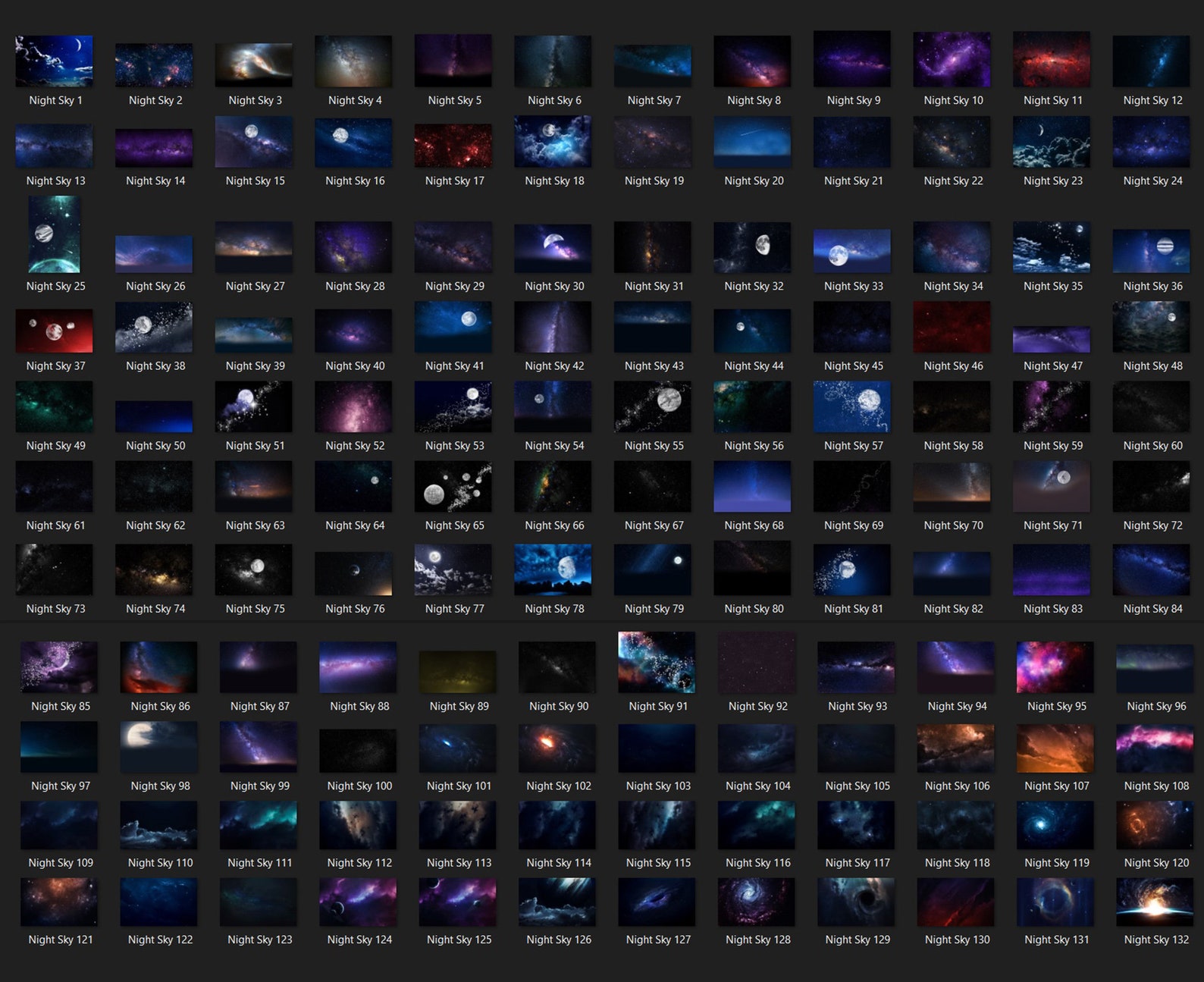 Night Sky Overlays, Starry Night Photo Overlays Package, Stars Moon Sky ...