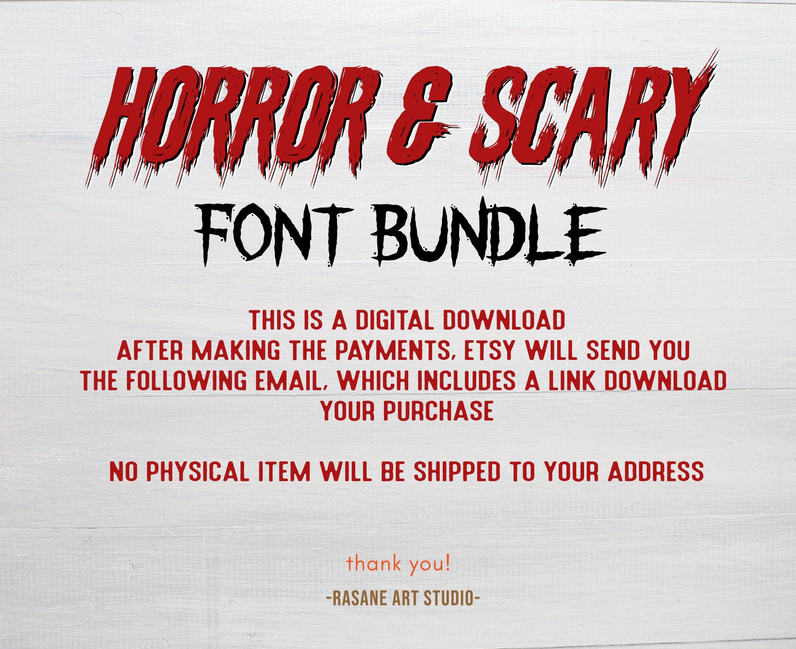 60 Horror Fonts Bundle Commercial Use - Etsy