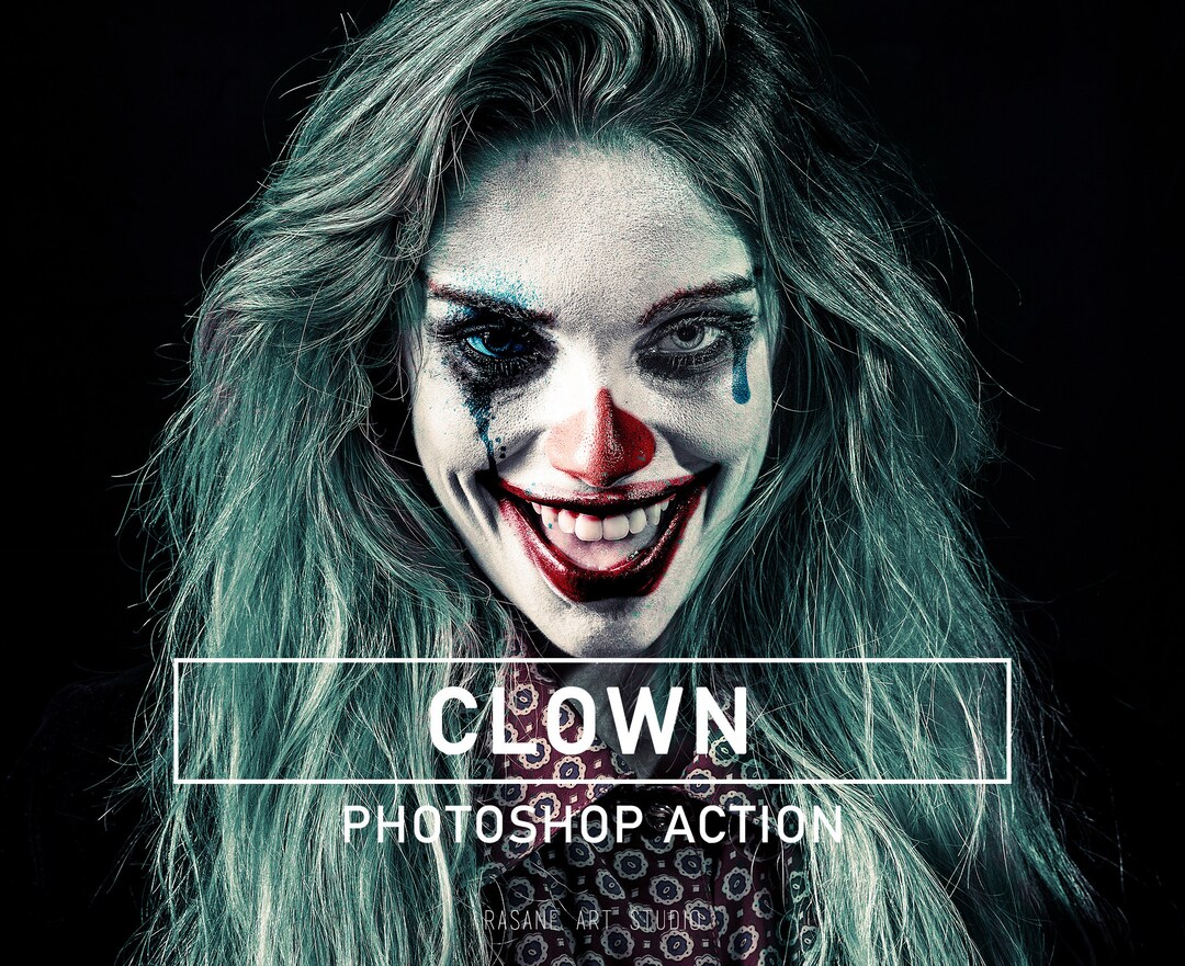 Clown Photoshop Action, Sketch Effect Filter, Painting and Drawing ...