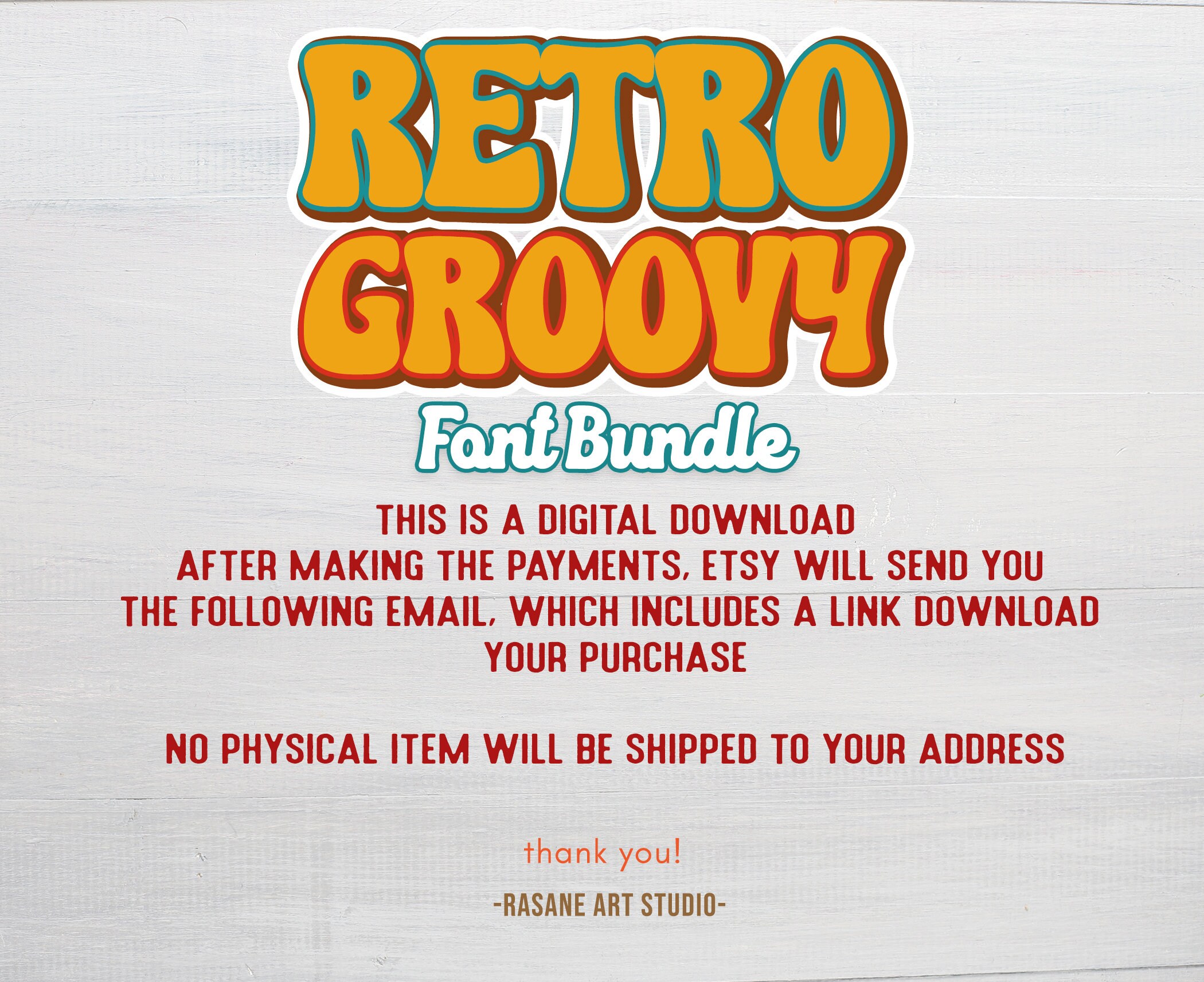 60+ Retro and Groovy Fonts Bundle | Commercial Use - Etsy