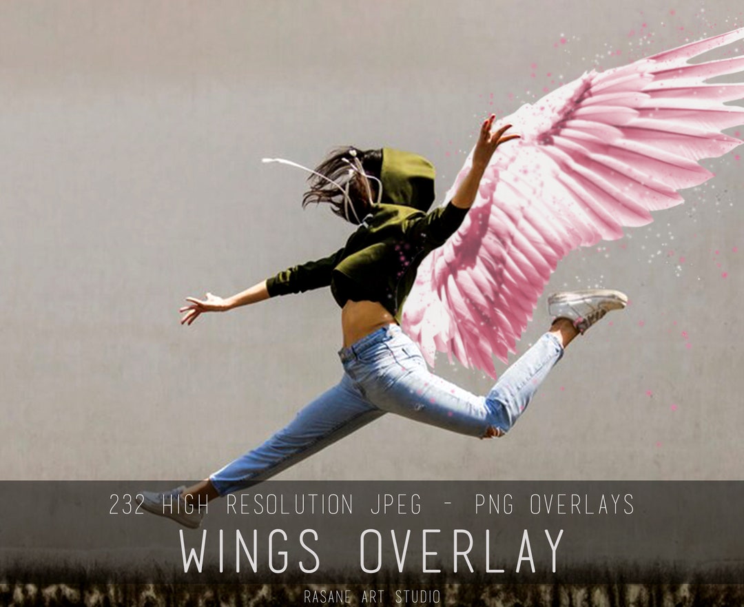 Realistic Wing Overlays, Realistic Wings Illustration Overlay for Adobe ...