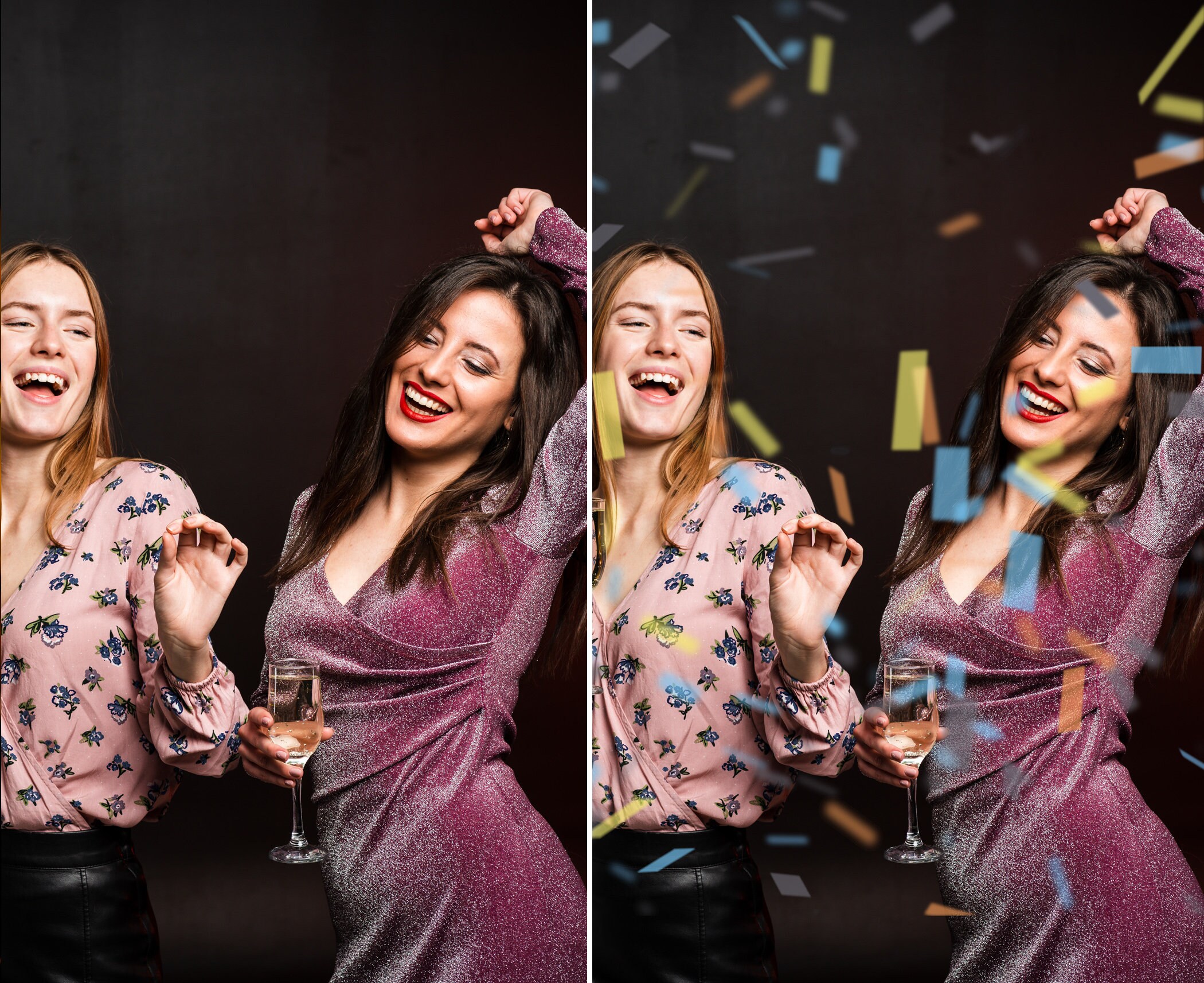 Confetti Overlays, Realistic Confetti, Falling Confetti, Golden, Gold ...