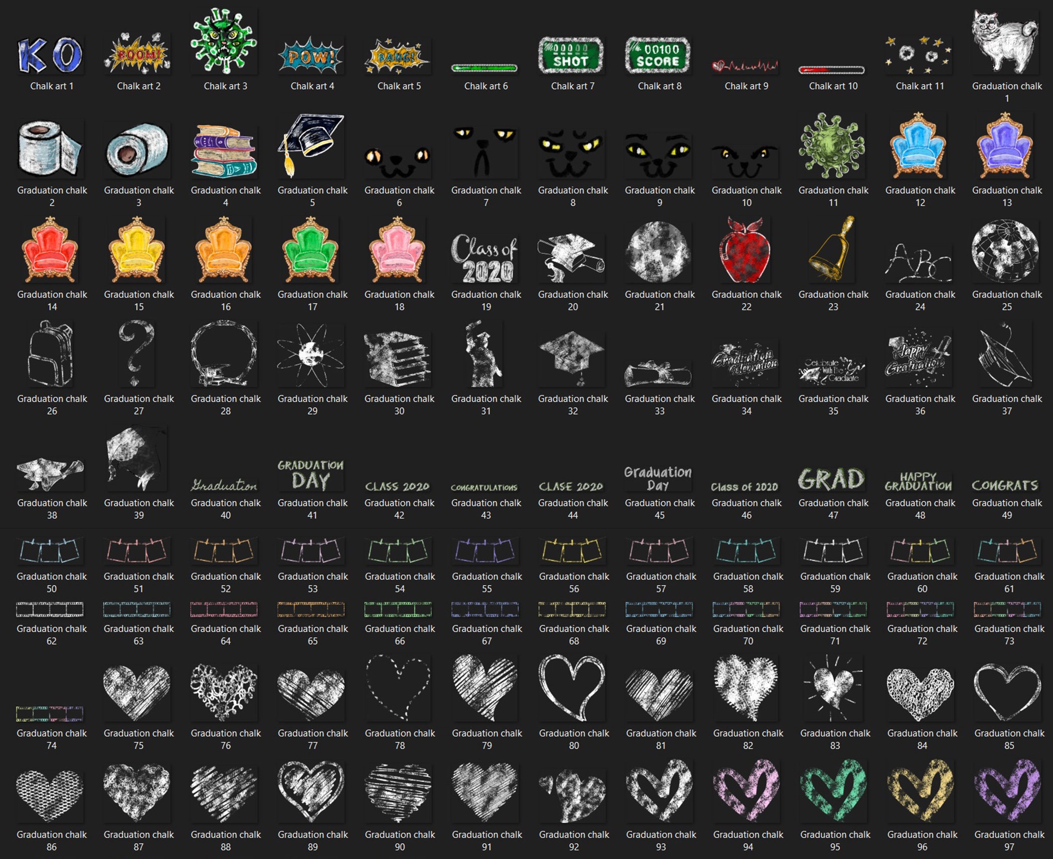 Chalk Overlays, Chalk Illustration, Chalk Art Overlays, Chalk ...