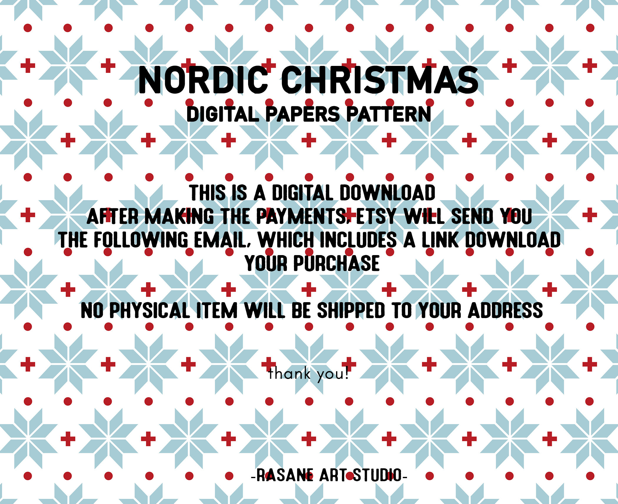 Nordic Christmas Seamless Digital Paper, Digital Paper Patterns ...
