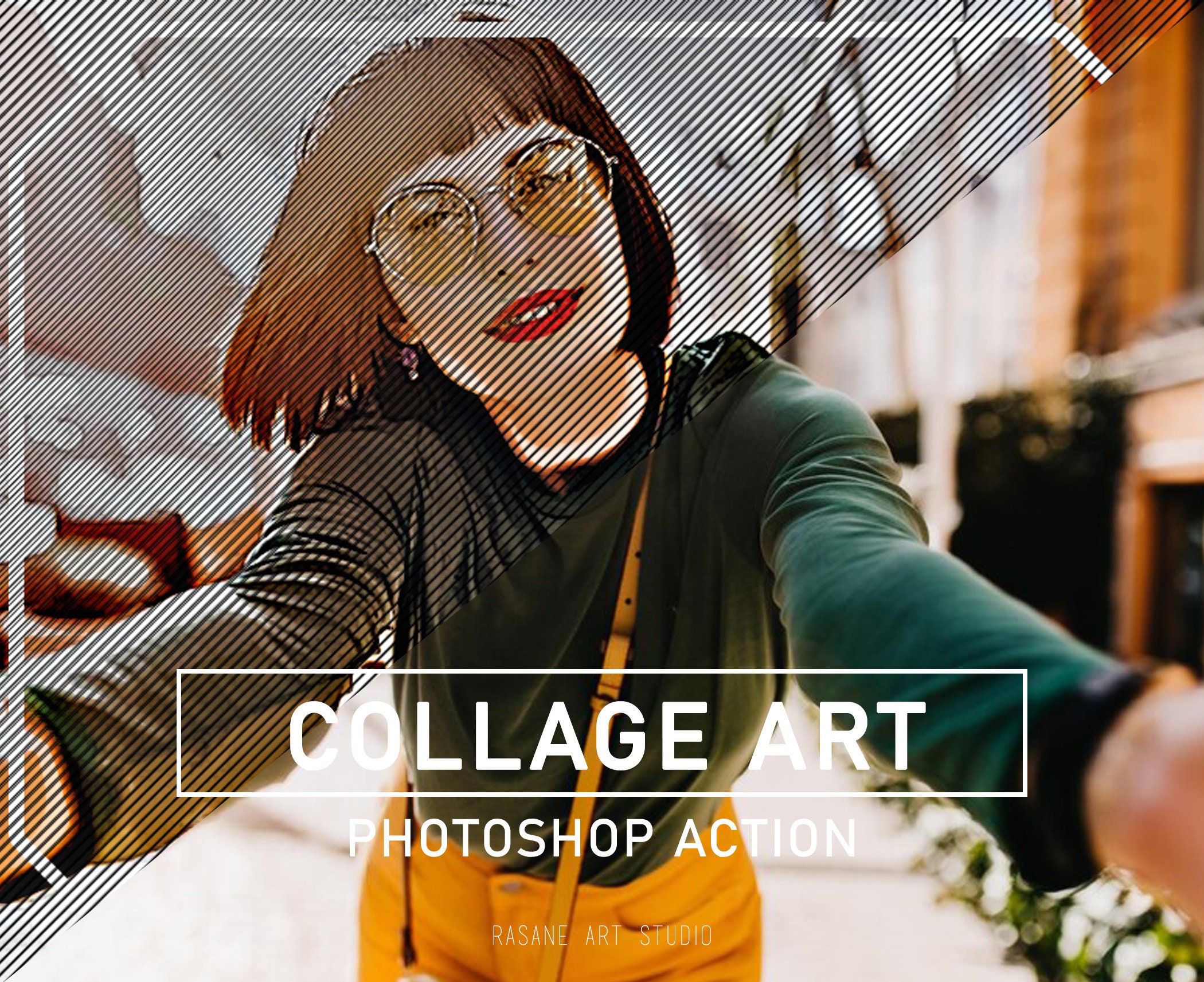Collage Art Photoshop Action, Sketch Effect Filter, Painting and ...