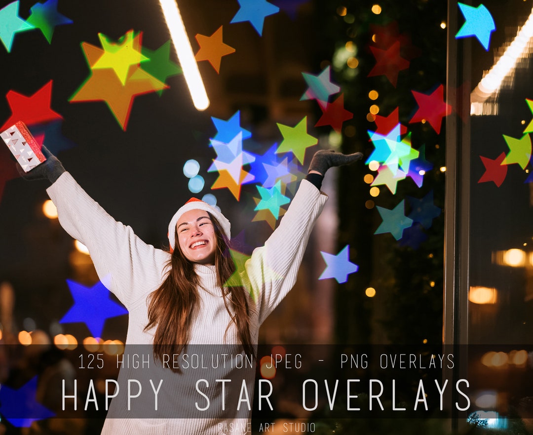 Happy Stars Overlays Stars Illustration Overlay for Adobe - Etsy