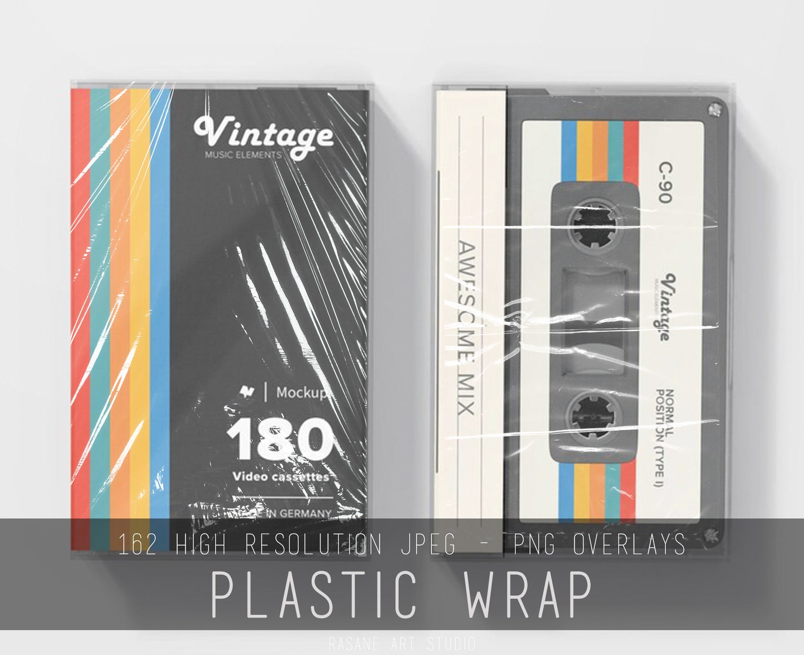 Realistic Plastic Wrap Overlays, Plastic Texture Illustration Overlay ...