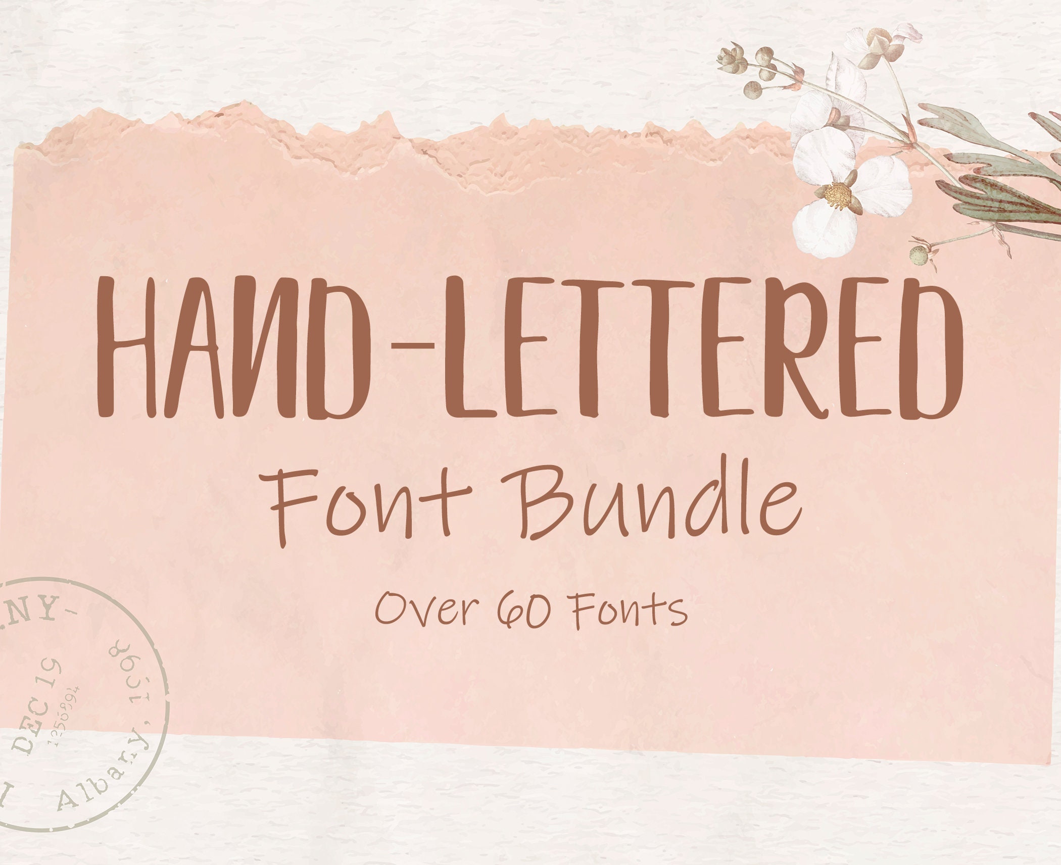 60 Handlettered Fonts Bundle Commercial Use - Etsy