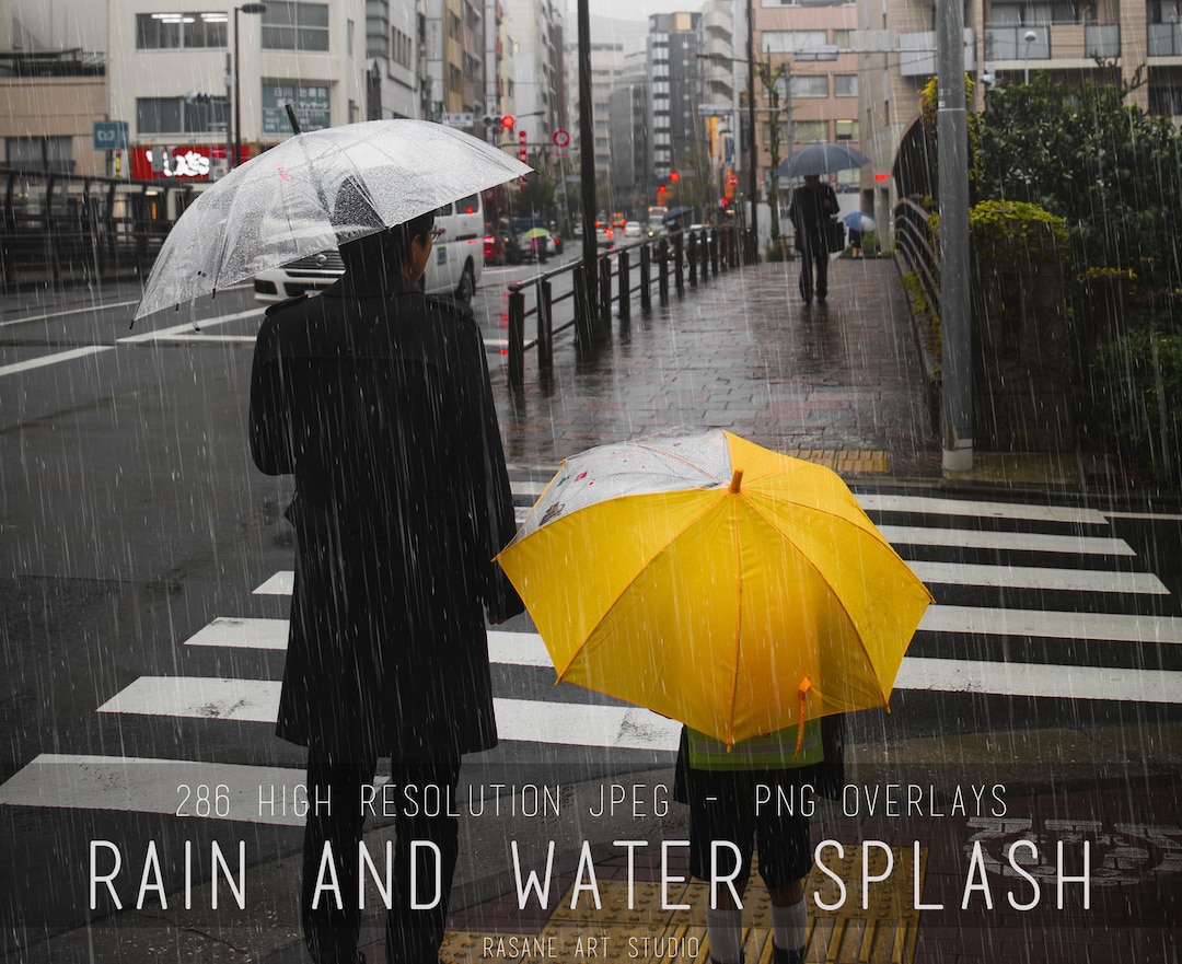Rain Overlays, Realistic Rain, Rain Png, Overlay for Adobe Photoshop - Etsy