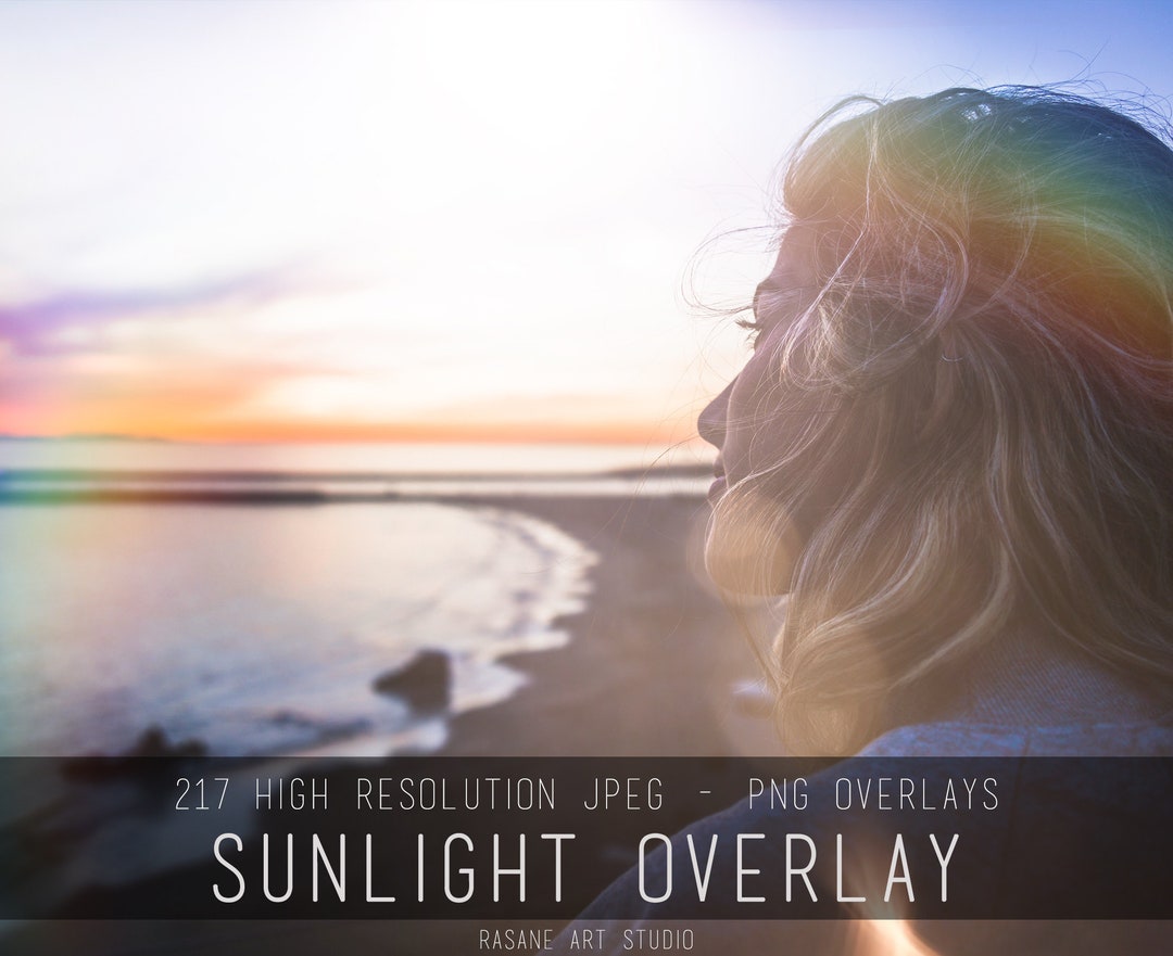 Sunlight Overlays, Lens Flare Digital Textures for Photo Editing - Etsy