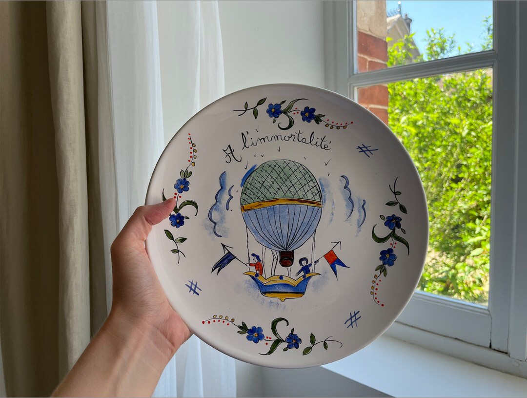 French Revolution Hot Air Balloon Plate - Etsy