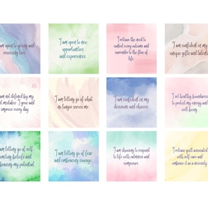 54 Printable Positive Affirmation Cards Deck Motivation for Women ...