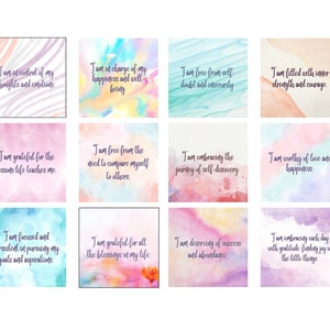 54 Printable Positive Affirmation Cards Deck Motivation for Women ...