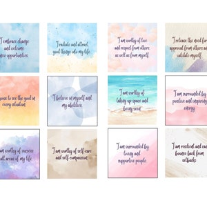 54 Printable Positive Affirmation Cards Deck Motivation for Women ...