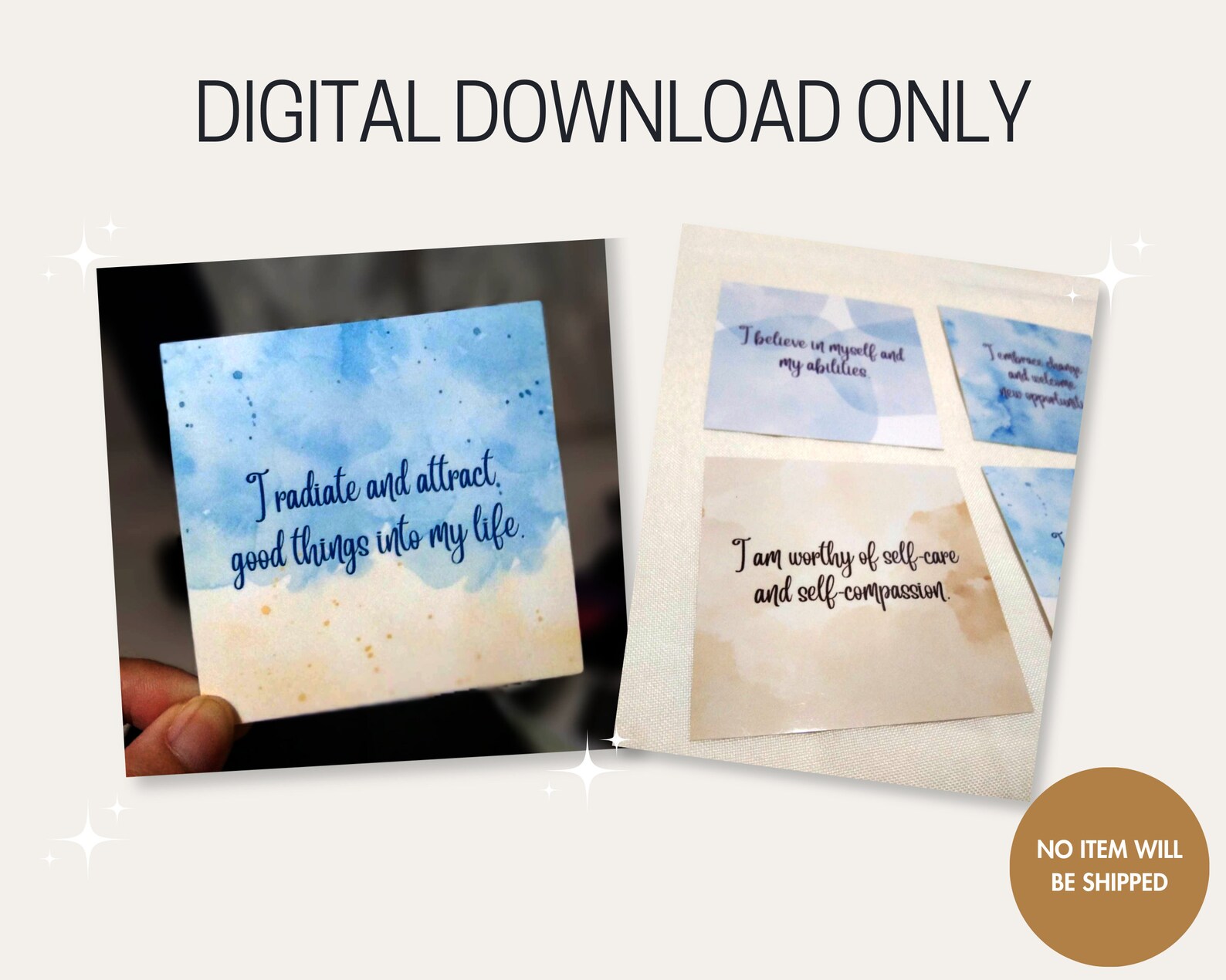 54 Printable Positive Affirmation Cards Deck Motivation for Women ...