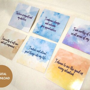 54 Printable Positive Affirmation Cards Deck Motivation for Women ...