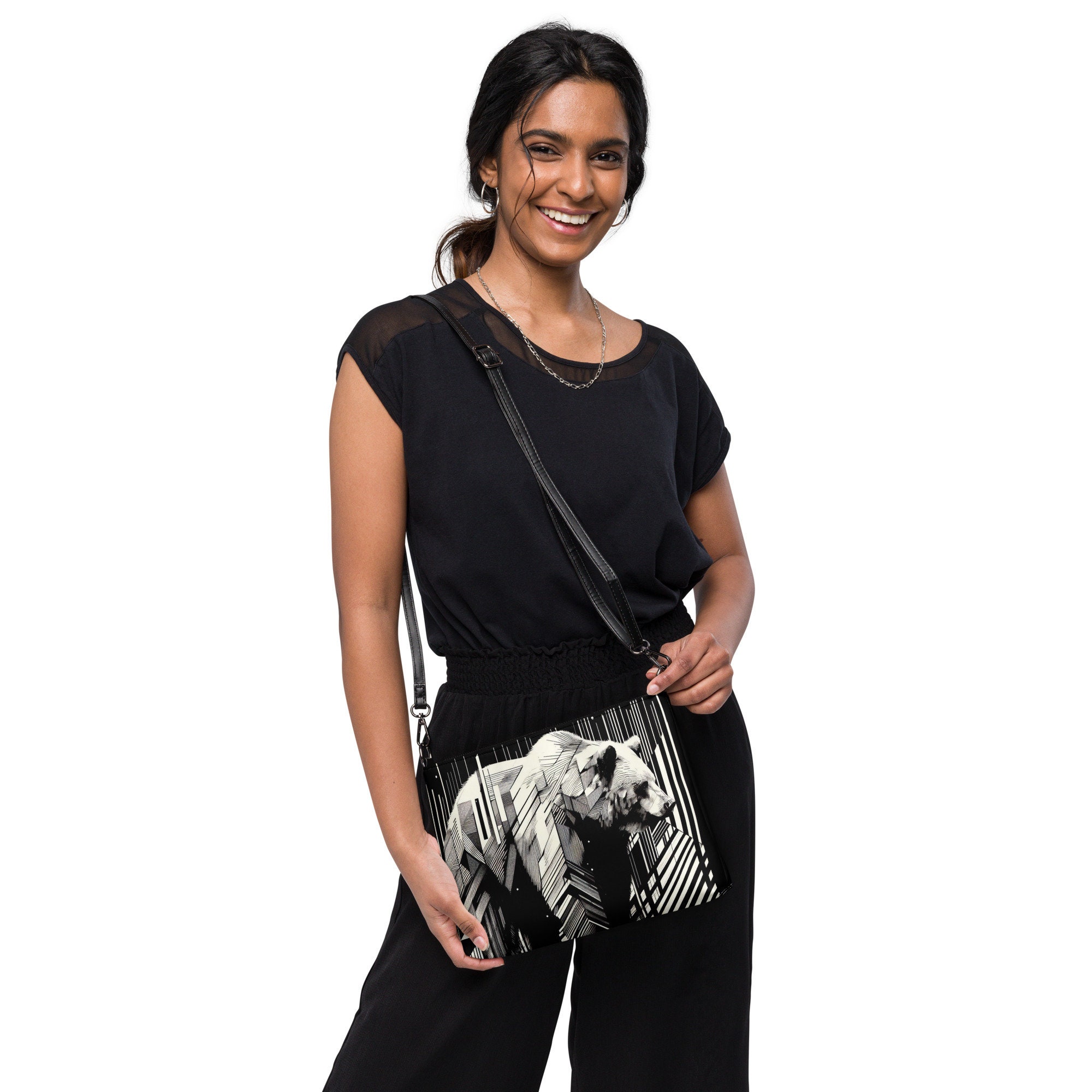Grizzly Bear Crossbody Bag - Etsy