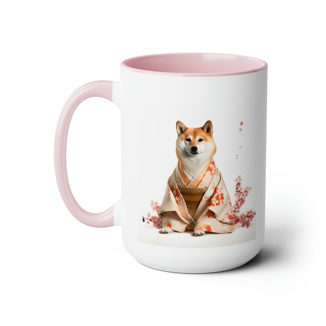 Two-tone Coffee Mugs 15oz Shiba Inu With New Year Mochi - Etsy