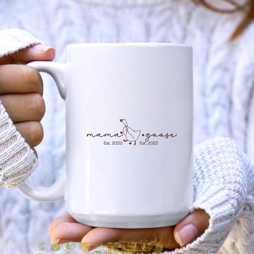 Personalized Goose Mug With Names • Custom Mama Goose Cup • Mother’s ...