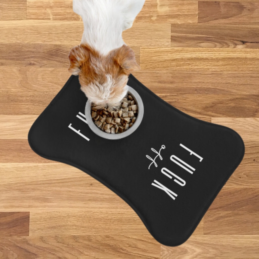 Dog Bowl Mat, Personalized Pet Mat Minimalist, Pet Bowl Mats, Dog Lover ...