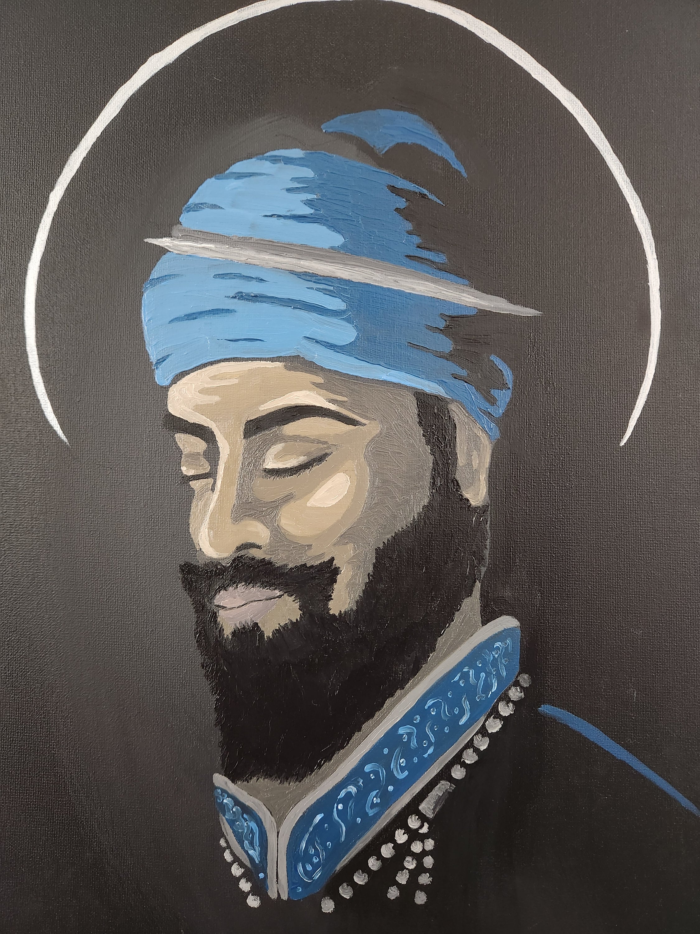 Oil Painting - Guru Gobind Singh Ji - Hand Made - Etsy