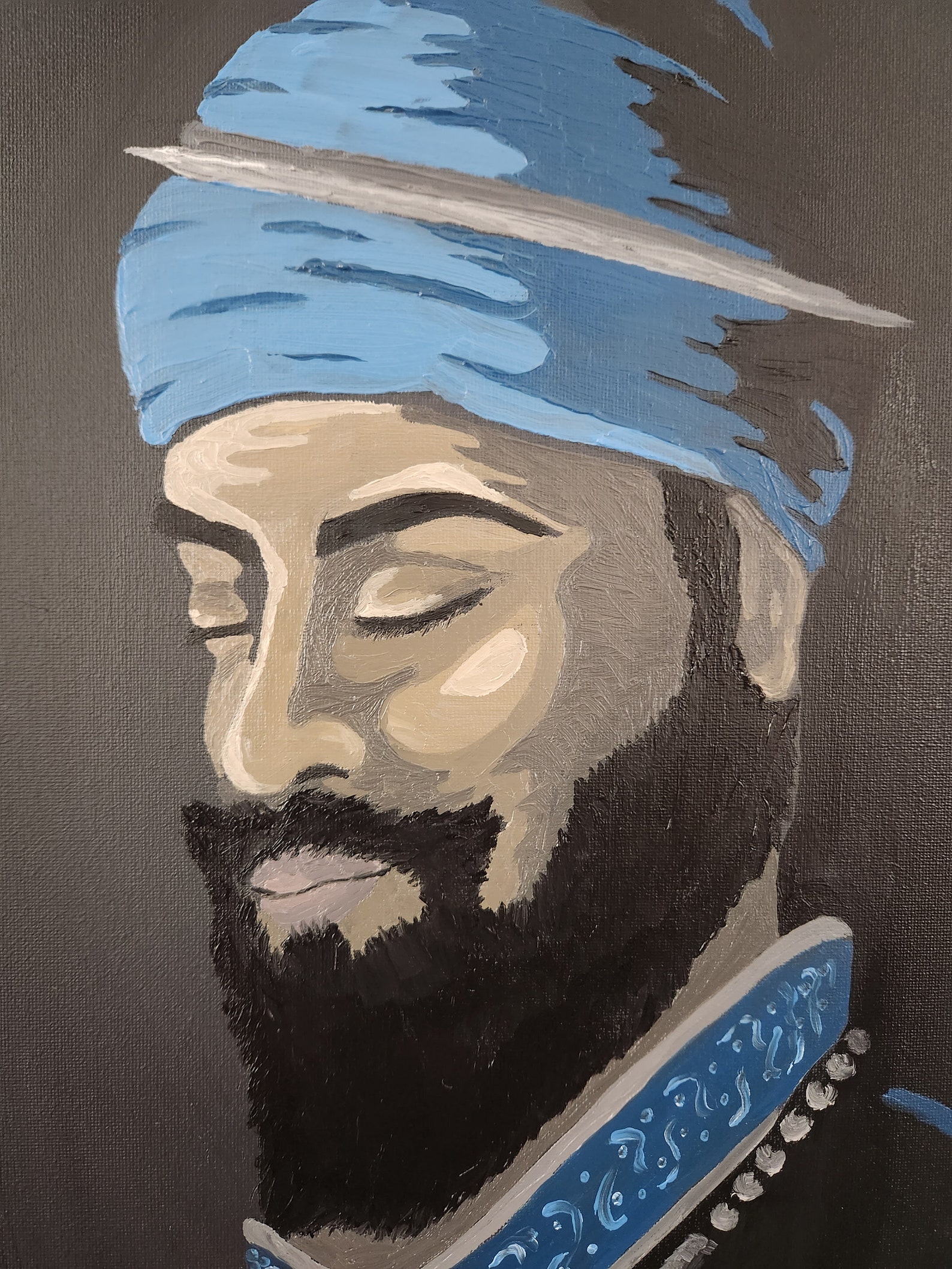 Oil Painings - Guru Nanak Dev Ji and Guru Gobind Singh Ji - Matching ...