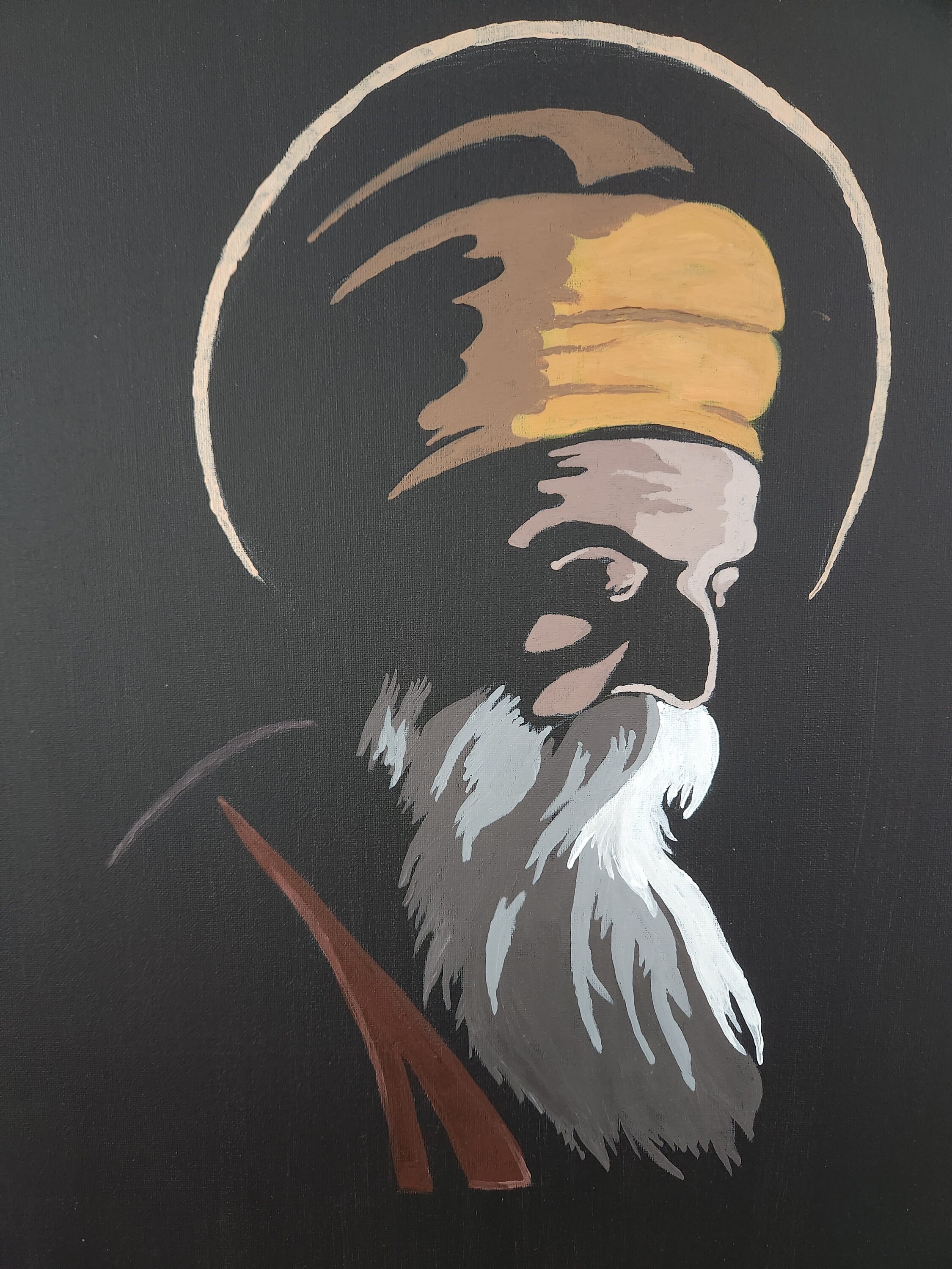 Oil Painting - Guru Nanak Dev Ji - Hand Made - Etsy Canada