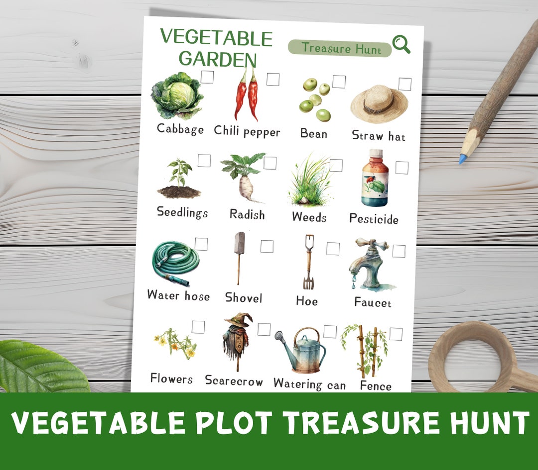 Treasure Hunt Nature Scavenger Hunt for Kids Vegetable - Etsy