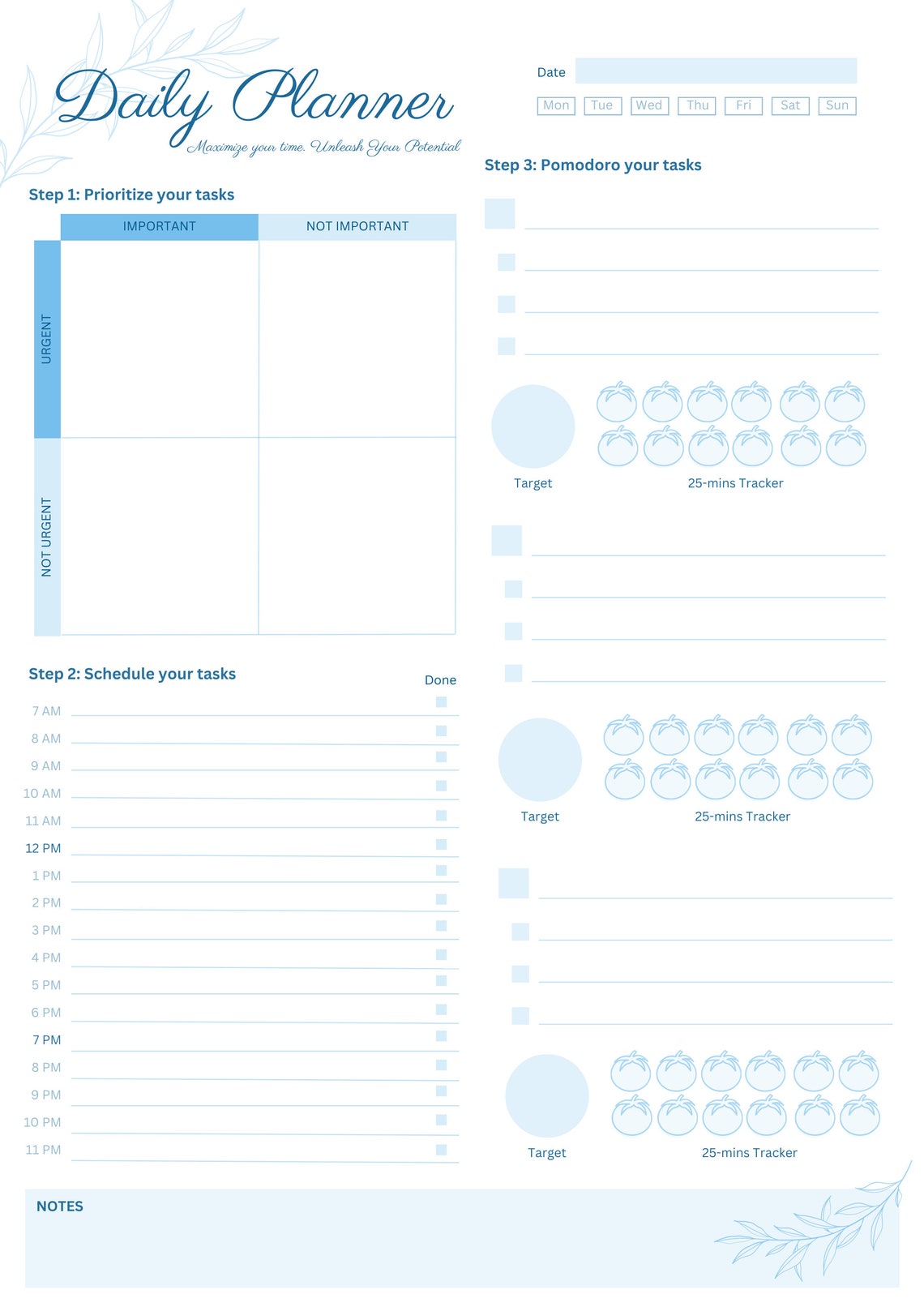 Daily Planner - Etsy