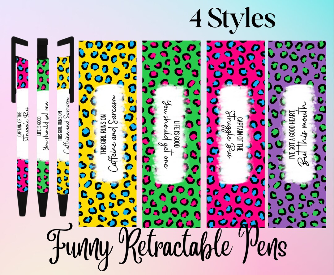 Funny and Sarcastic Pens, Black Ink, Stocking Stuffers, Cute Gift, Ink ...