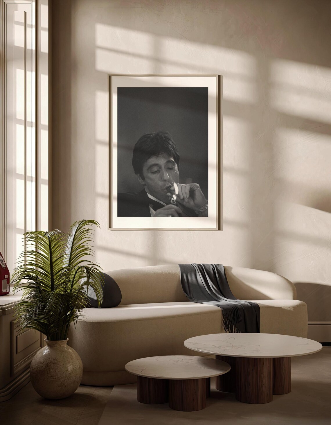 Scarface Movie Print, Black and White, Tony Montana Poster, Wall Art ...