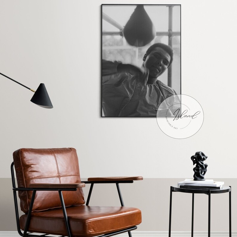 Muhammad Ali Print, Black and White Wall Art, Vintage Print ...
