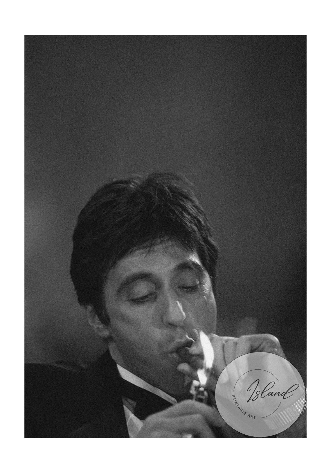 Scarface Movie Print, Black and White, Tony Montana Poster, Wall Art ...