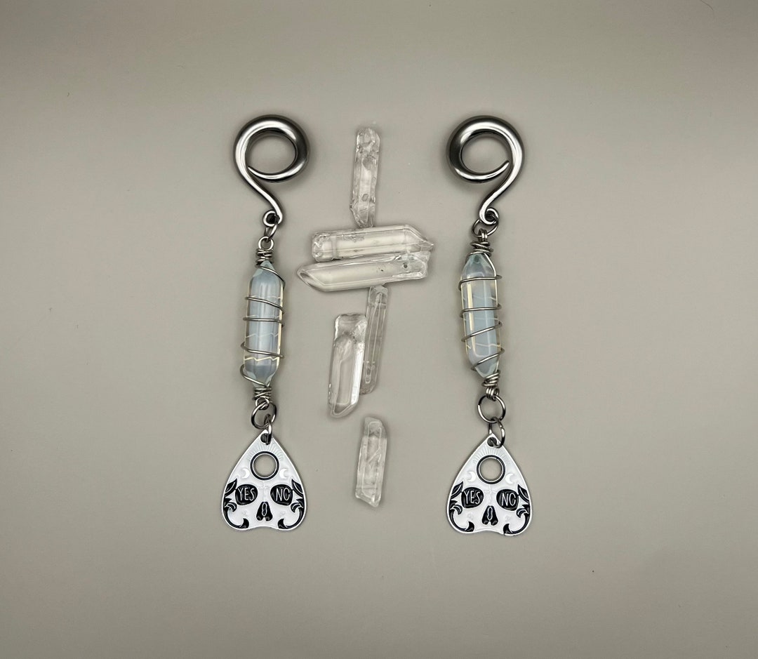 Handmade Dangling Gauge, Multiple Sizes. Ouijas weighted Gaugeearring ...