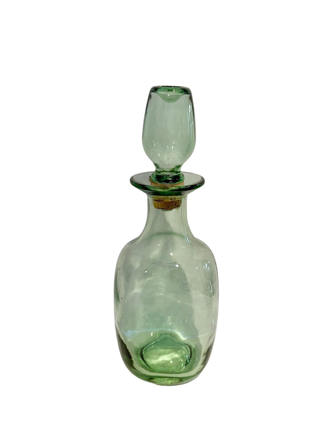 Vintage Cabin Still Green Glass Whiskey Bottle With Stopper, Antique ...