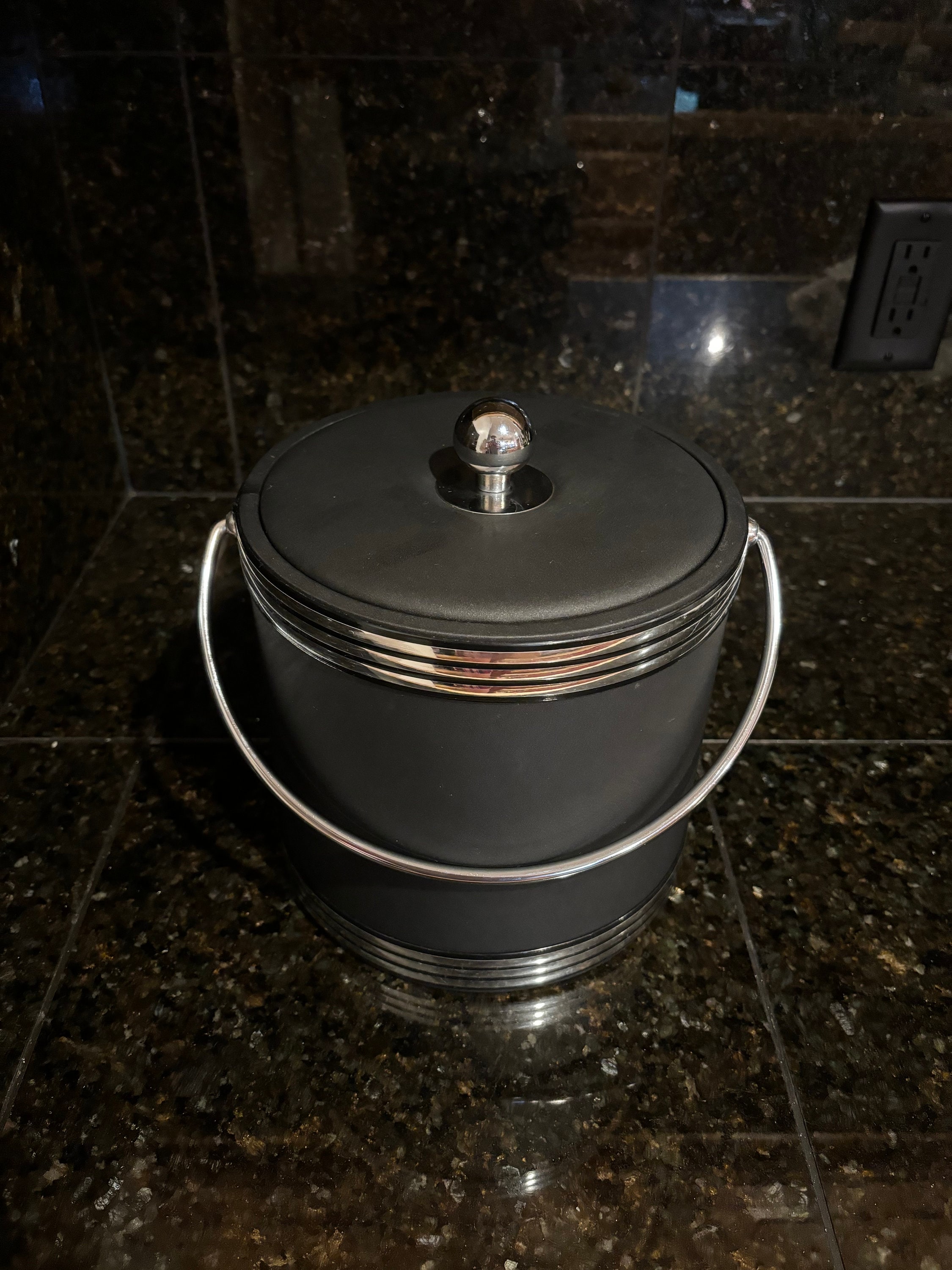 MCM Black & Silver Ice Bucket, MCM Ice Bucket, Retro Ice Bucket - Etsy