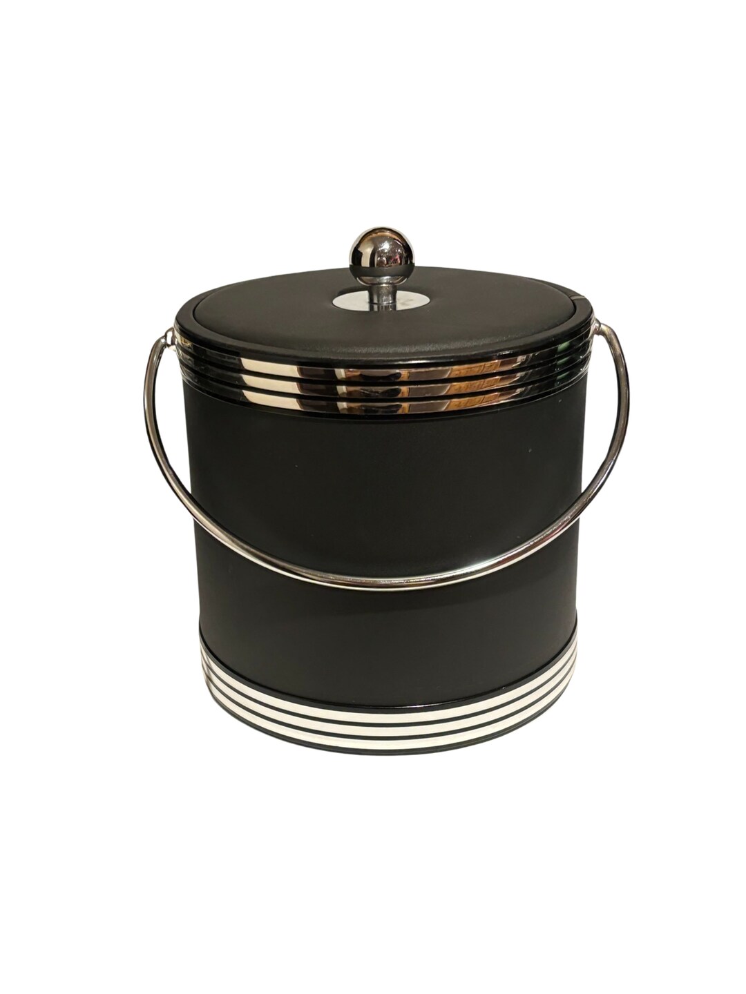 MCM Black & Silver Ice Bucket, MCM Ice Bucket, Retro Ice Bucket - Etsy
