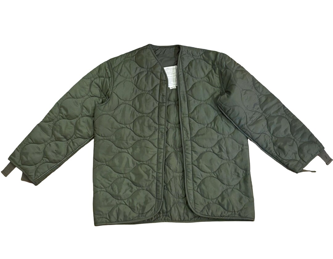 Vintage Green M65 Quilted Liner Jacket Mens Small, Army Green Quilted ...