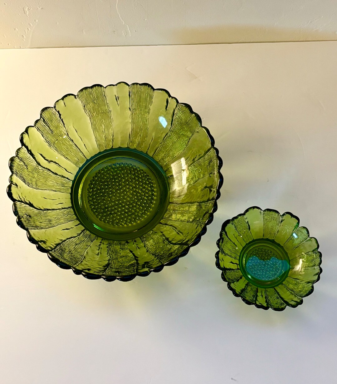 Anchor & Hocking Avocado Green Chip Dip Bowl, Chip and Dip Bowls ...