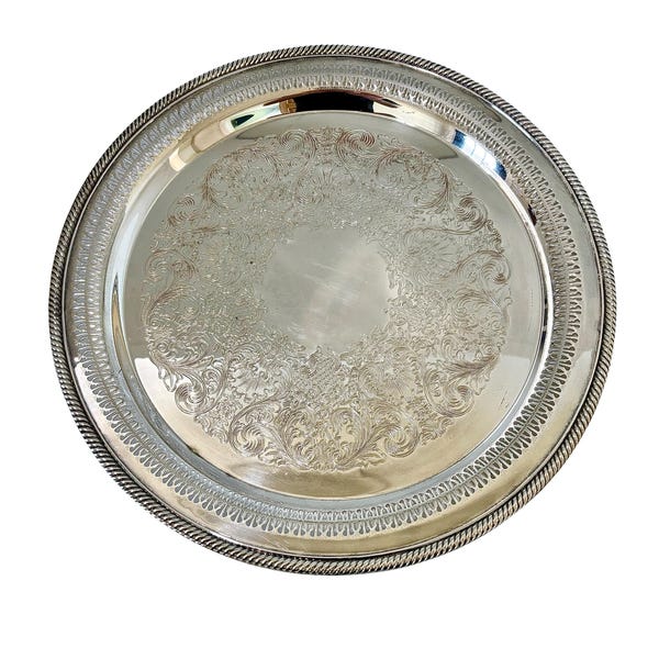 Silver Platter - Etsy