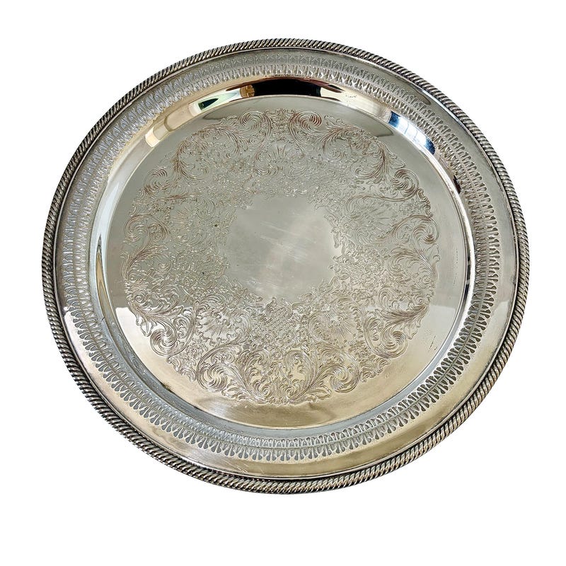 Silver Platter - Etsy