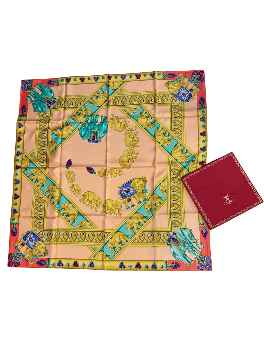 Authentic Cartier Silk Scarf new With Box, Vintage Silk Scarves ...