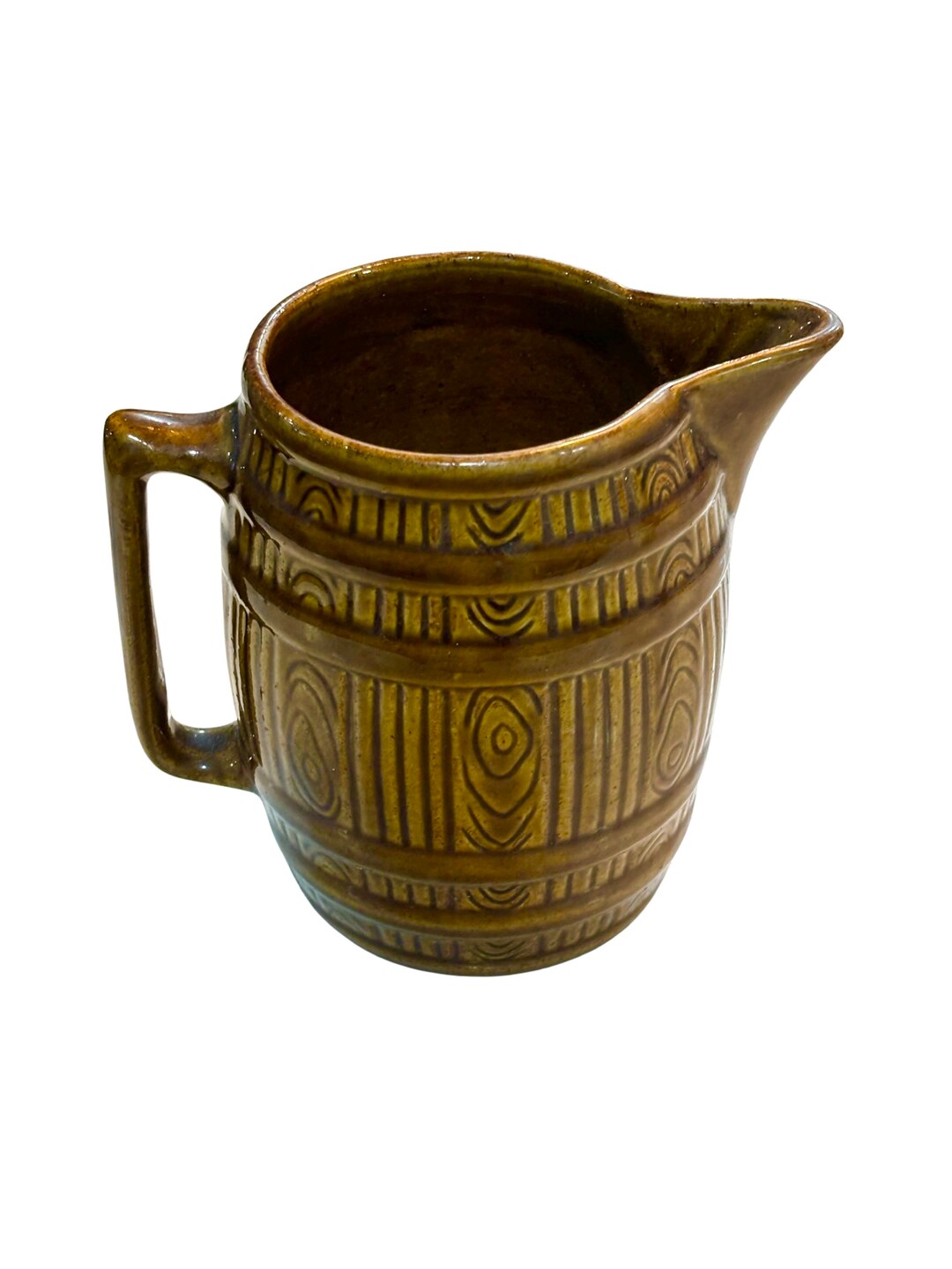 Mccoy Stoneware Barrel Pitcher-8, Vintage Stoneware, Stoneware Pitchers ...