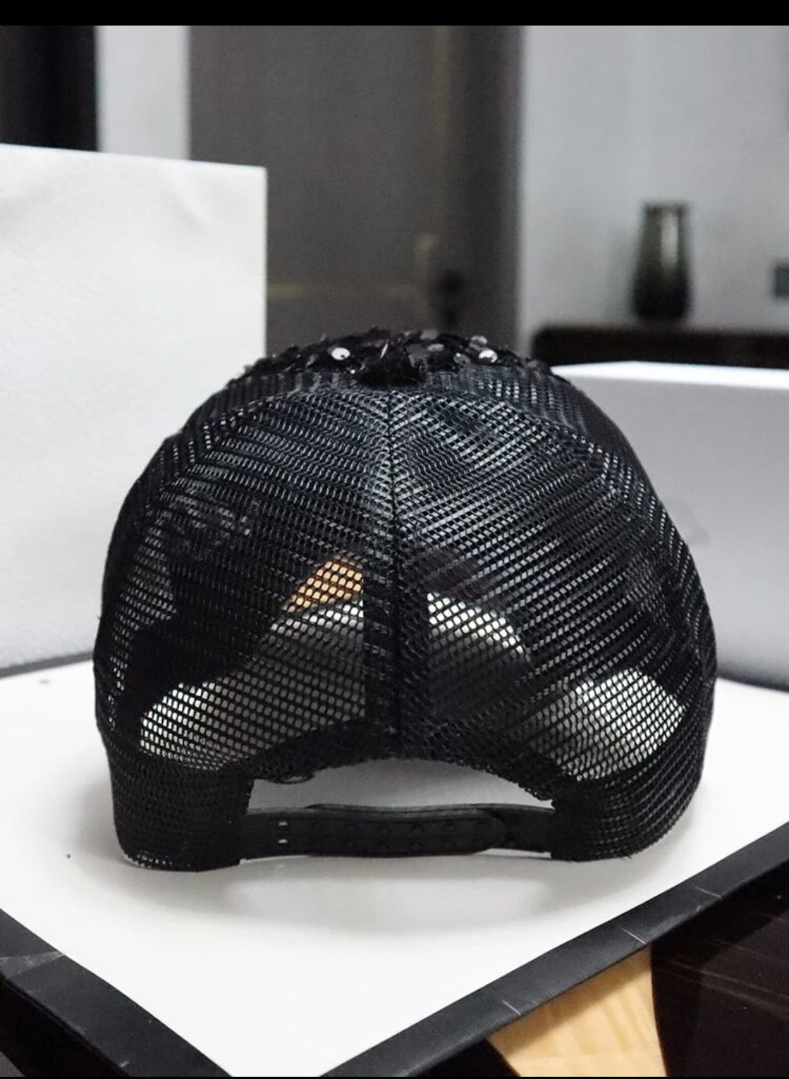 Black Sequin Hat - Etsy