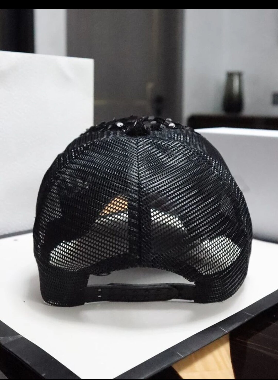 Black Sequin Hat - Etsy